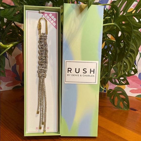 Rush | Accessories | Rush Silver Sparkle Rope Bag Charm | Poshmark